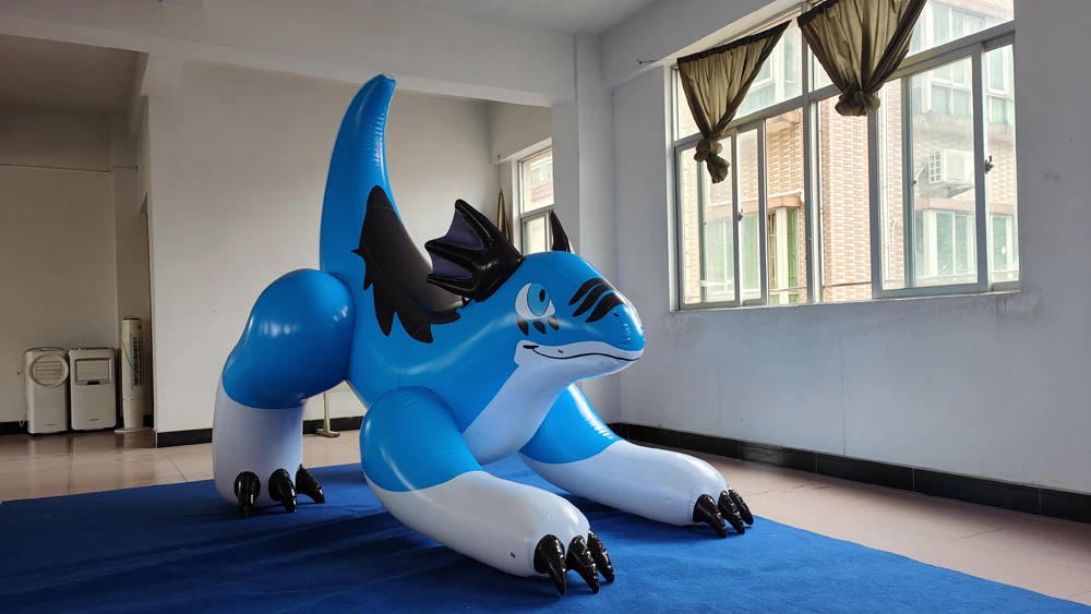 Beile Customize dark blue PVC inflatable dragon for sale