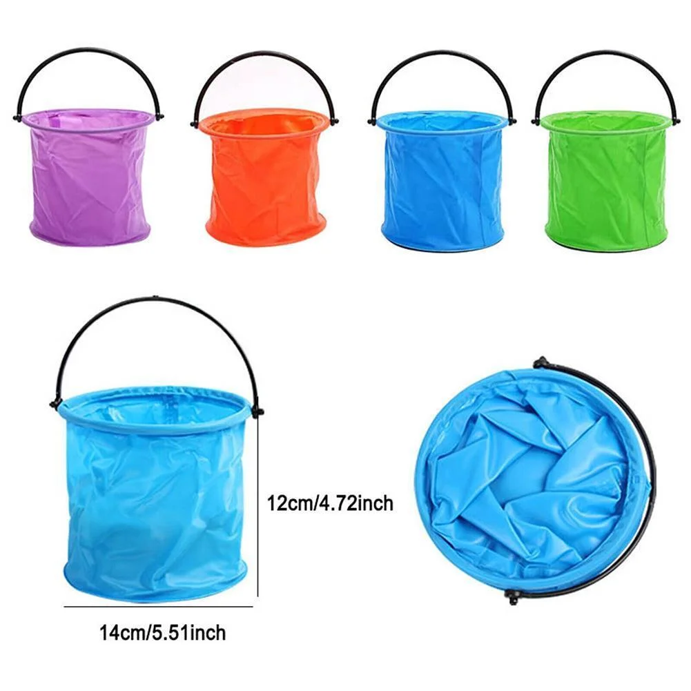 Portable Buckets Summer Fun Sand Playing Folding Beach Toy For Kids ...
