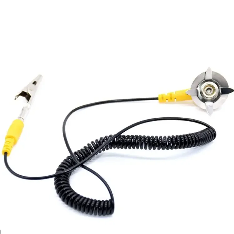 M17 Headset Ground Wire/ Esd Anti-static Safety Clip Flexible Coiled ...