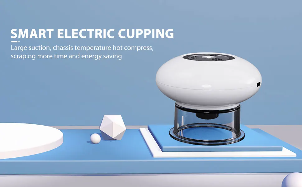 Rechargeable Smart Cupping Therapy Set - 3 In 1 Red Heating Electric ...