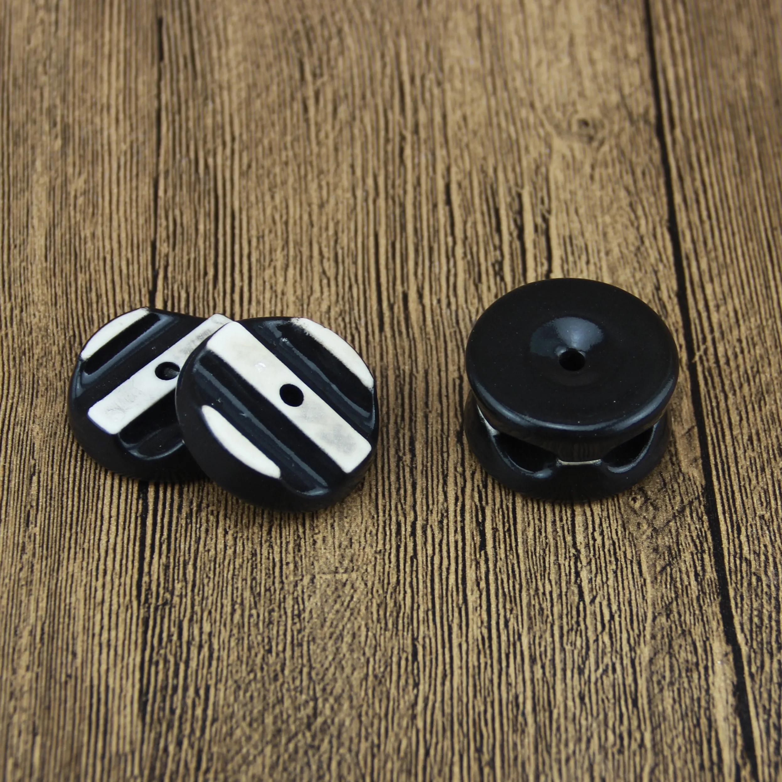 Retro White Porcelain Cable Holders - Stylish & Functional