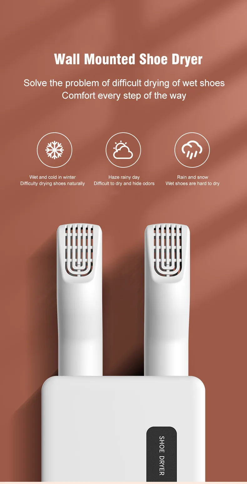 Electric Shoe Dryer Wall Mounted Boots Deodorizer Household ...