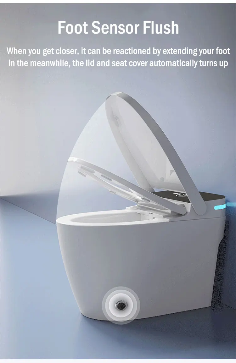 Luxury Automatic Flush Wc Rimless Water Closet Colorful Smart Toilet ...