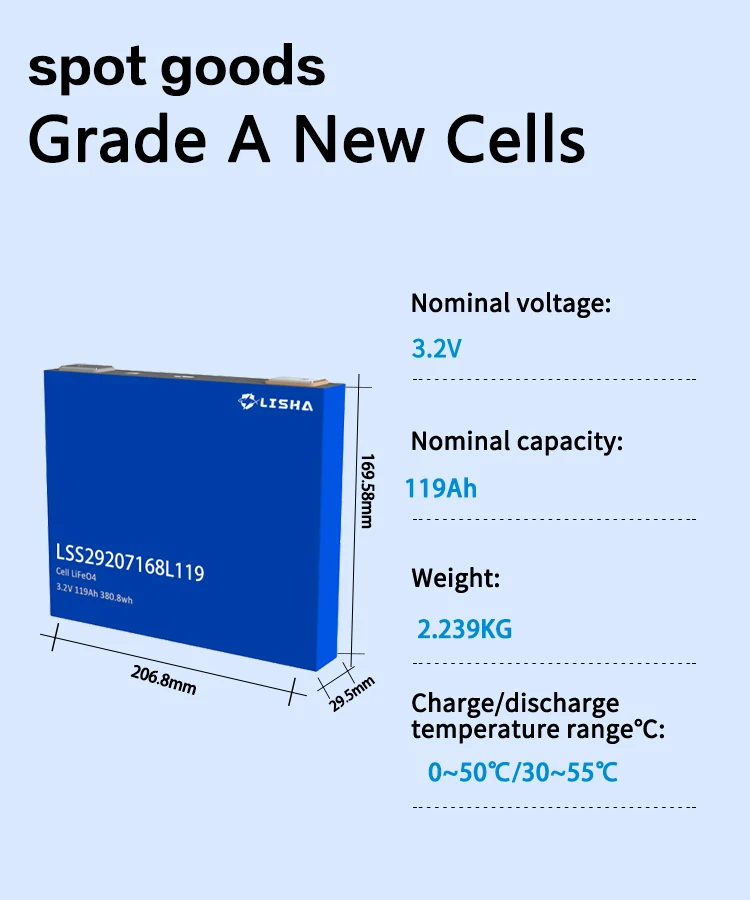 Lisha High Energy Density Lifepo4 Prismatic Cell Rechargeable Cell 3.2v ...