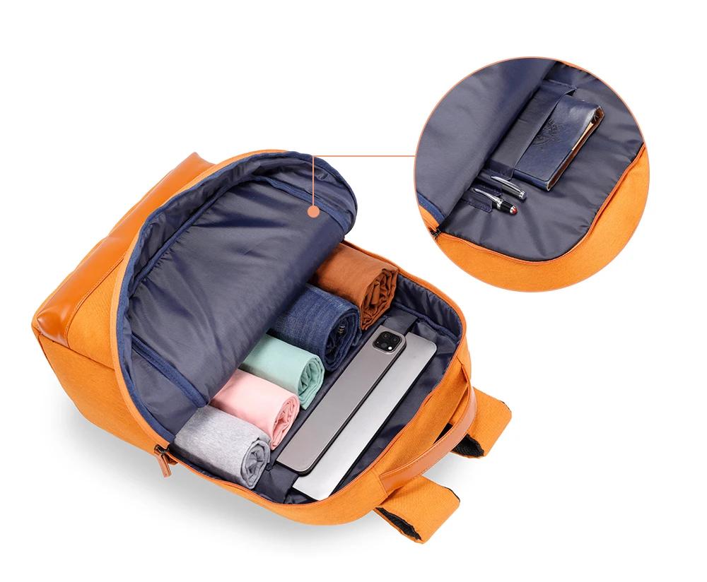 Ergonomics Nylon Laptop Backpack With Zipper Travel Backpack Waterproof ...