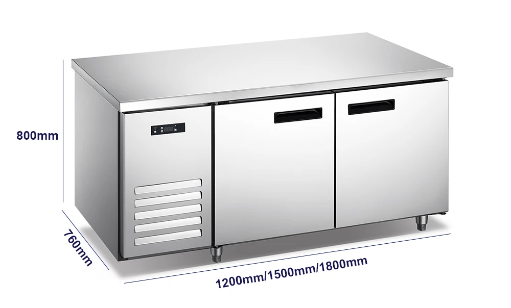 Stainless Steel Under Counter Kitchen Equipment Commercial Horizontal ...
