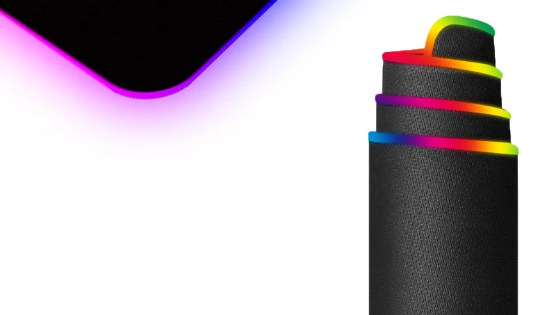 Colorful Extended Rgb Gaming Mouse Pad Mat Led Light Flashing Soft Non ...