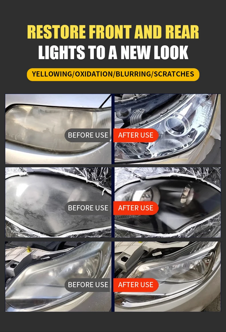 Allplace Professional Permanent Head Light Restor Headlight Cleaner ...