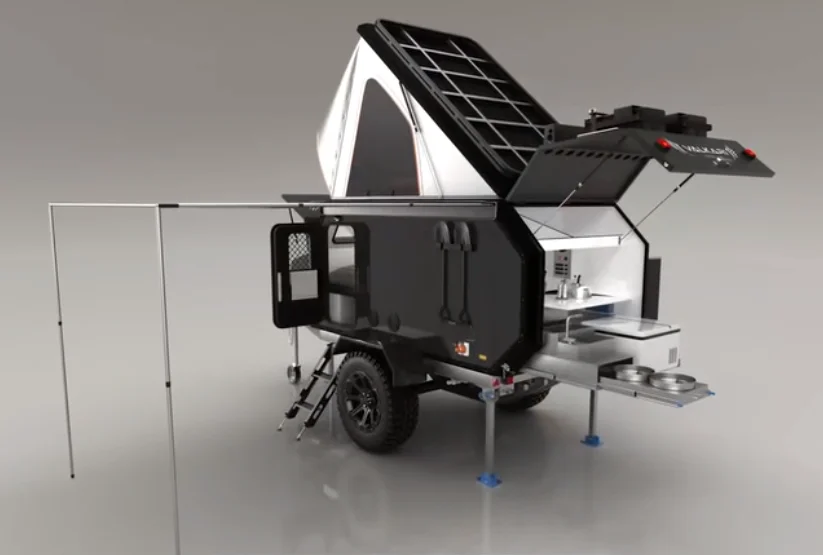 Customized Mobile Travel Trailer Portable Camping Camper Trailer ...