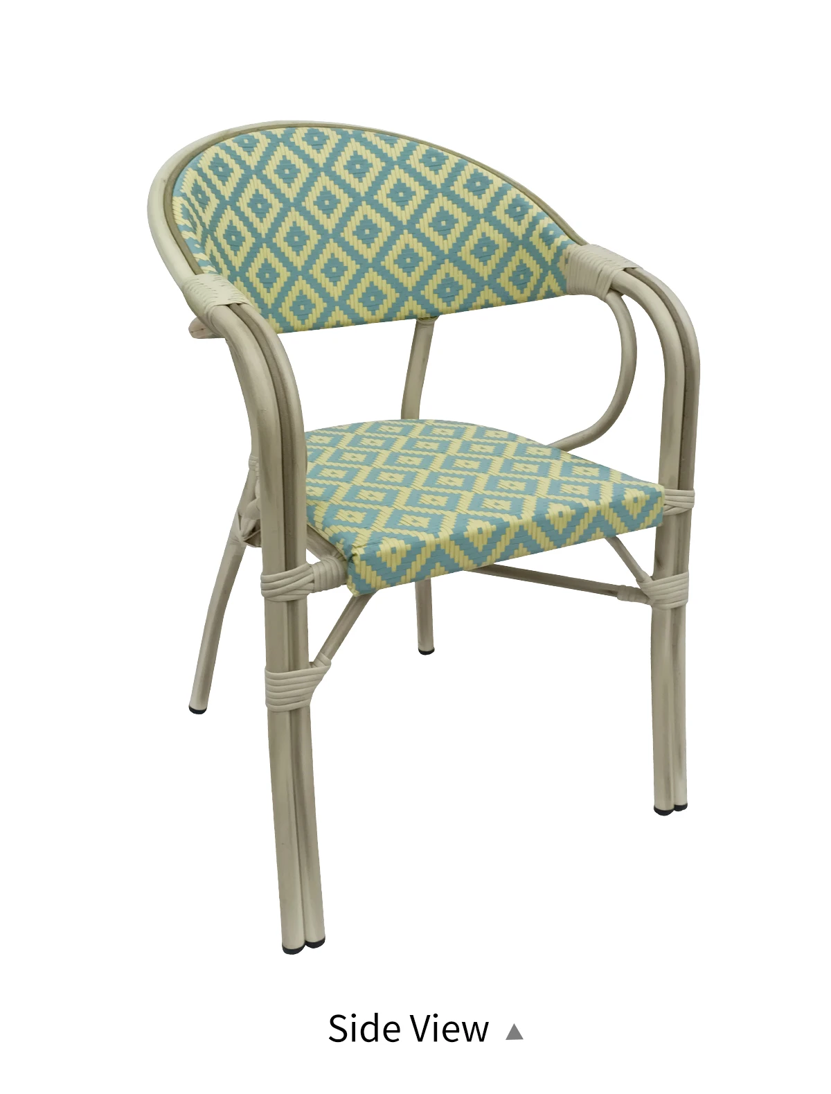 Patio Stacked French Style Wicker Rattan Chair Paris Bamboo Cafe Tavern ...