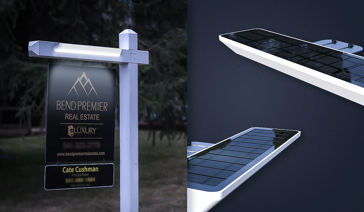 Real Estate Sign Post Light 2022 New Solar Billboard Sign Post Light ...