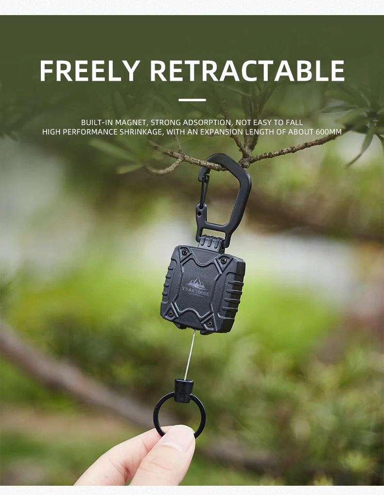 Winpolar Retractable Keychain,Heavy Duty Carabiner Badge Holder,Fly ...