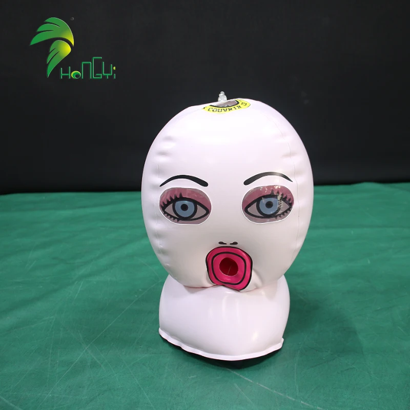 Custom Inflatable Women Mask Hongyi Inflatable Toy Suit Air Headgear ...