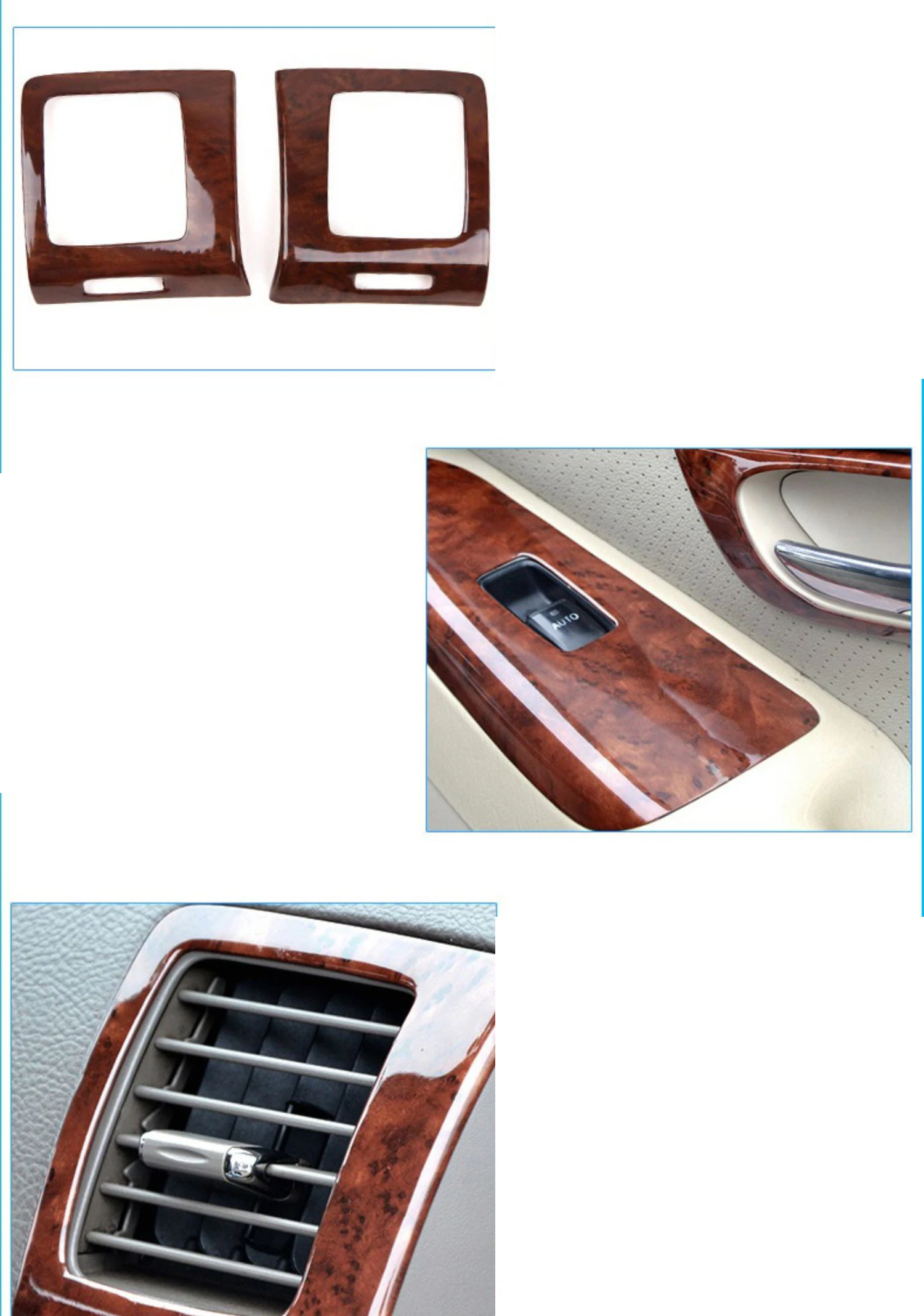 Wood Grain Color Car Interior Dashboard Trim Kit for Toyota Land ...
