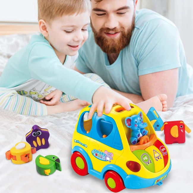 Musical Shape Smart Bus Toy Animal Puzzles Early Education Toy ...