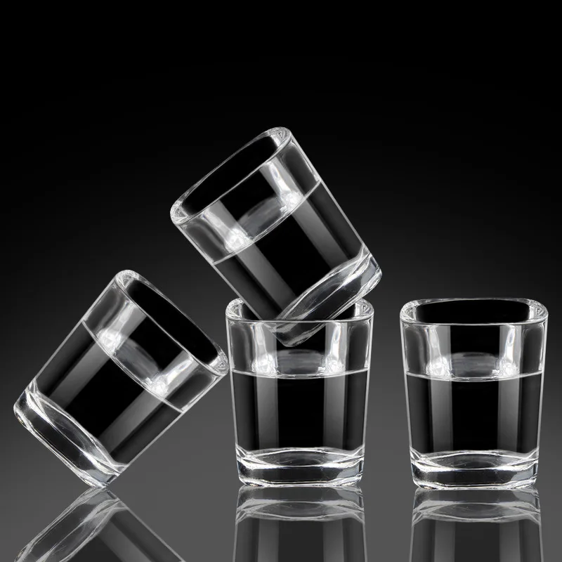 Customized Logo 2oz Shot Glasses Cup Set Printing Gold Foil With Handle ...