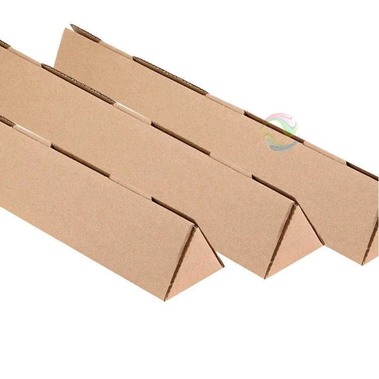 Wholesale Corrugated Kraft Brown Paper Triangular Tubes