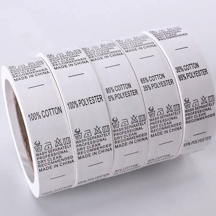 Custom Labels Custom Barcode Printing Adult Clothing Washing Labels ...