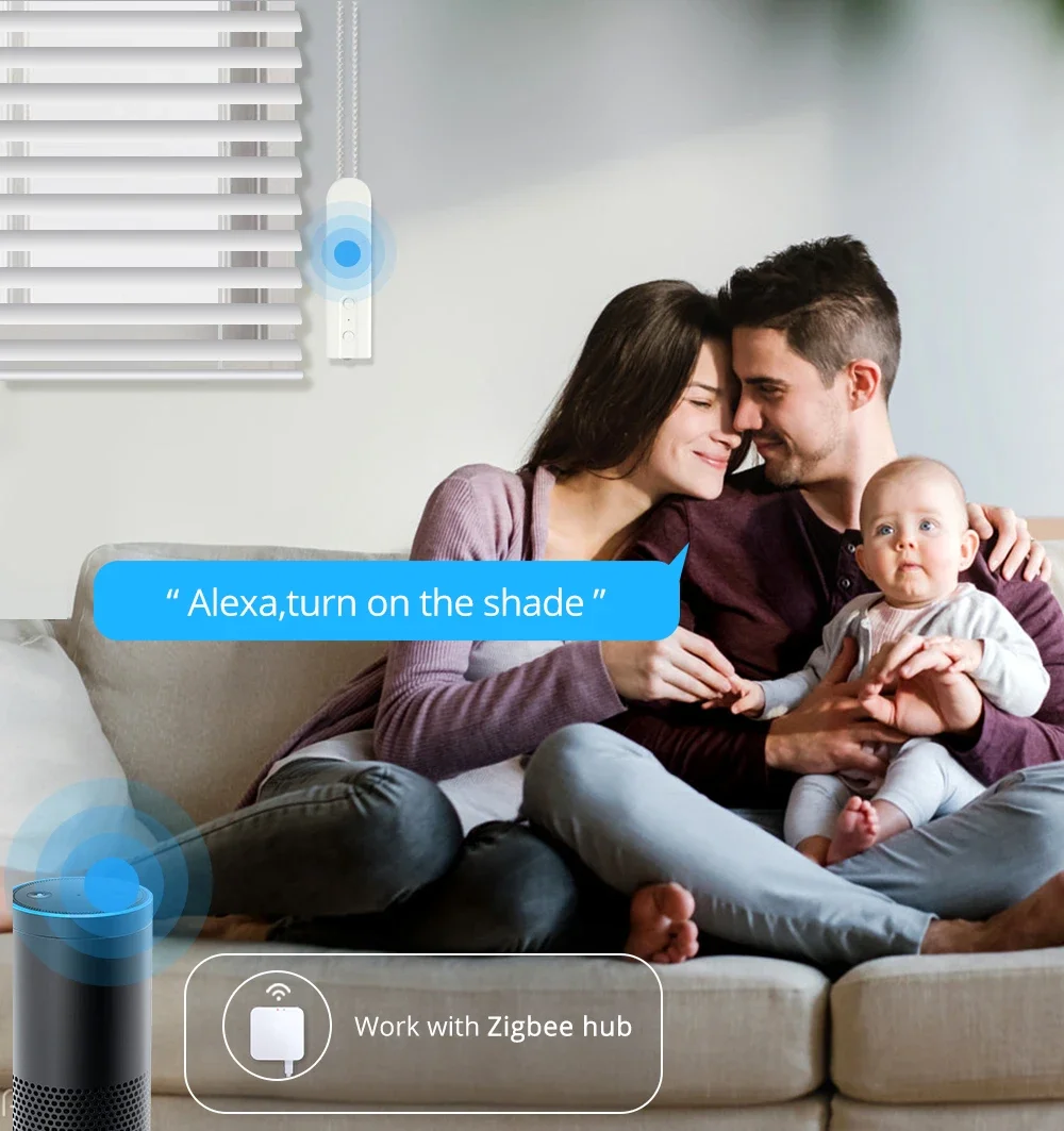 Zemismart Tuya Zigbee Smart Motorized Chain Roller Blind