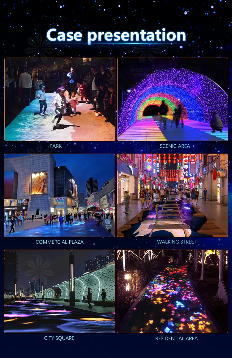 Outdoor Floor Interactive Projector - 3D Projection Mapping