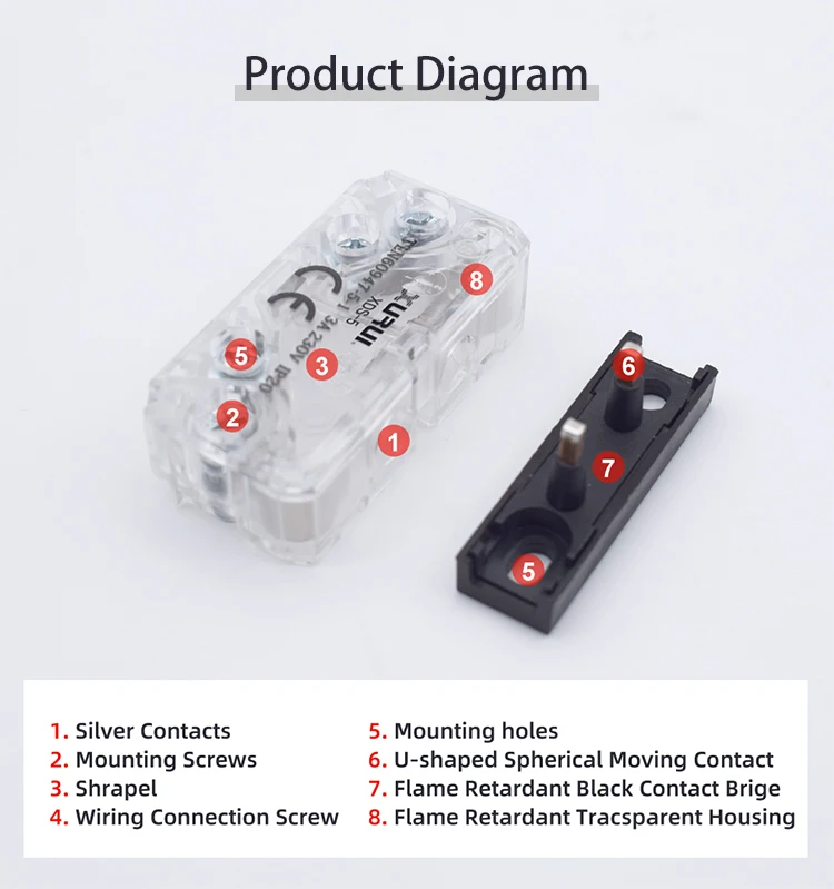 Xurui Door Lock Switch 1nc Elevator Door Switch Lift Contact Switch ...