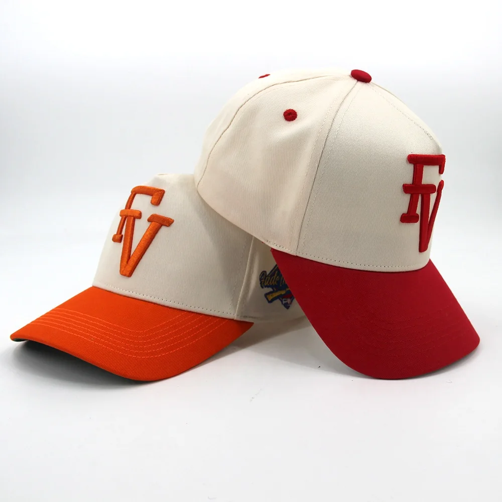 Custom 5 Panel Curved Brim Cotton Baseball Cap,Gorras,3d Puff ...