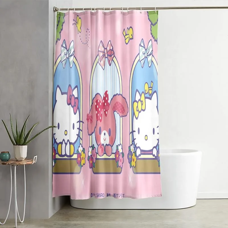 Sanrios Cinnamoroll Kuromi Mymelody Cartoon Bathtub Screen Kawaii Anime ...
