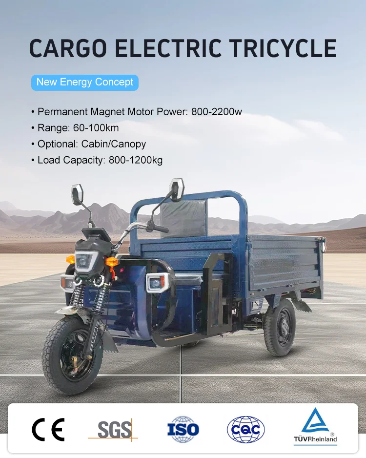 Electric Cargo Tricycle With Eec Certification Three-wheel Motor Trike ...