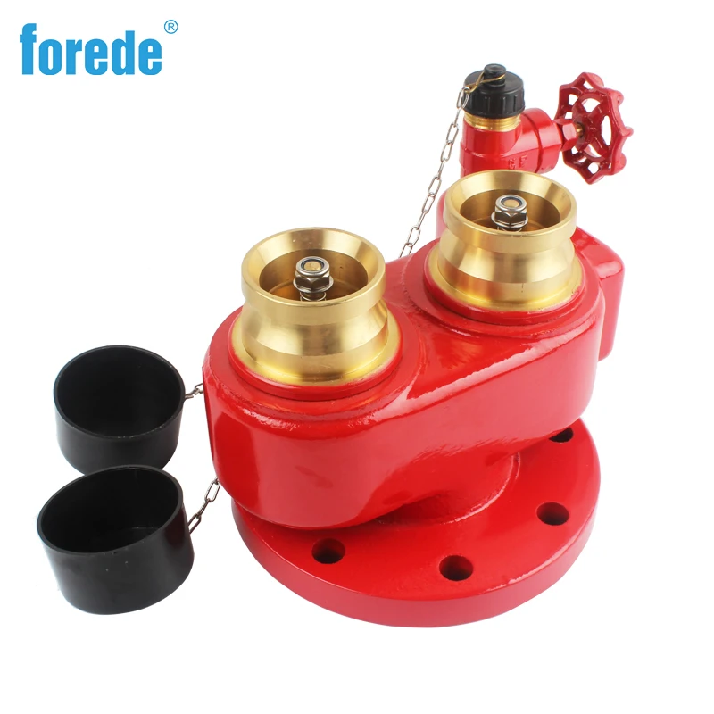 2 Way Breeching Inlet Fire Hydrant Valve For Fire Fighting - Buy ...