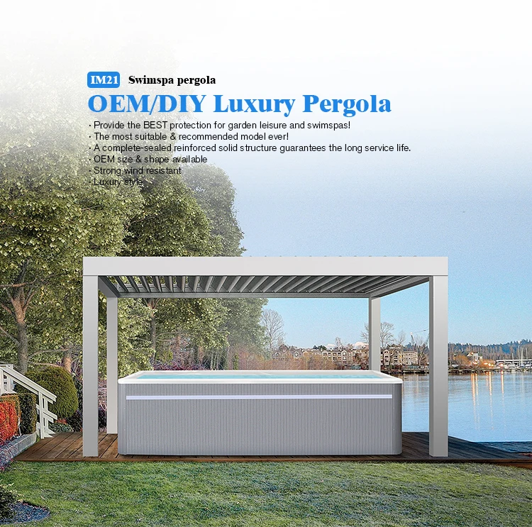 Aluminum motorized carport gazebo bioclimatic garden car parking ...