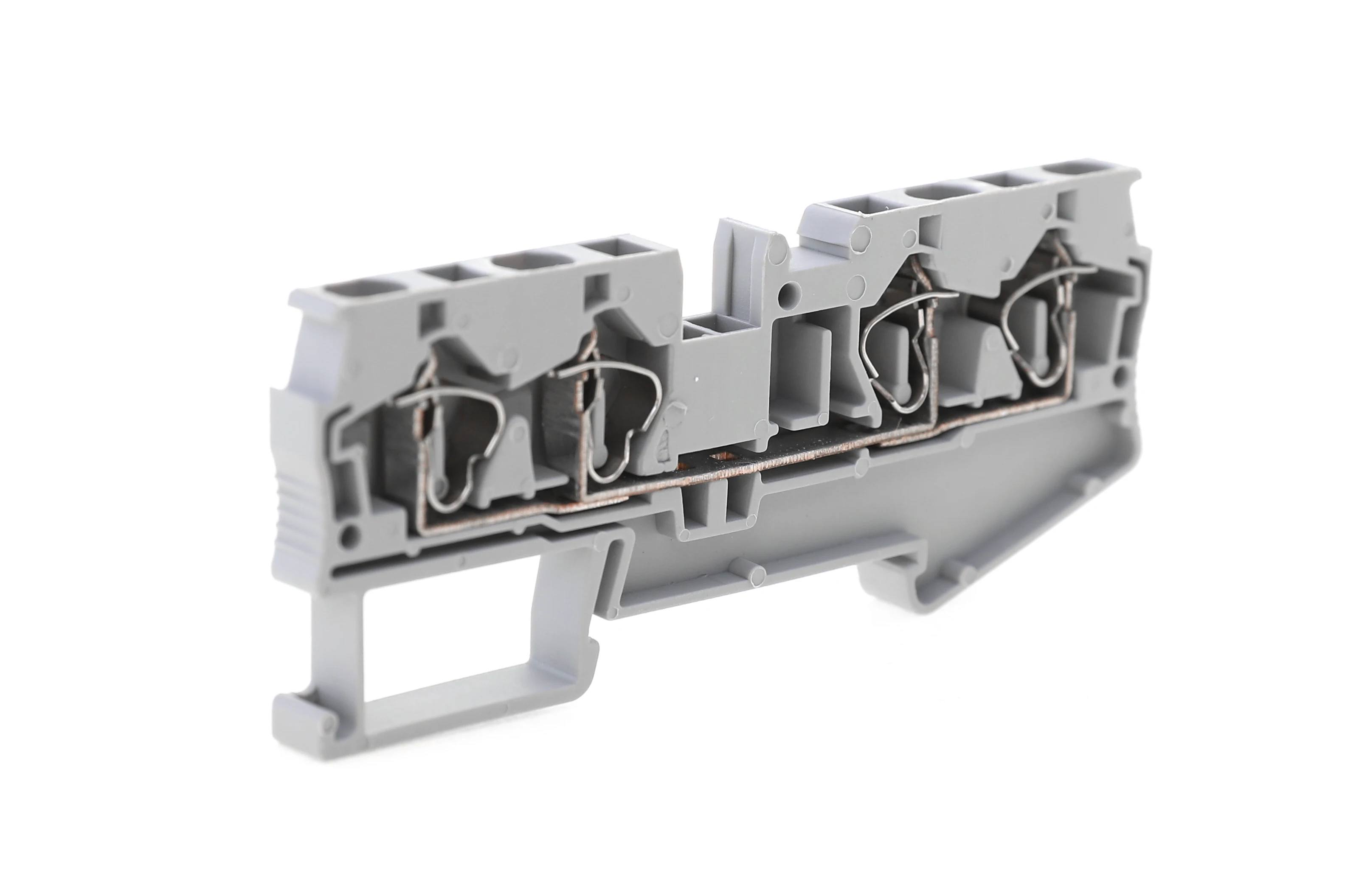 Spring Type quattro Terminal Block Electrical DIN Rial Mount Connector ...