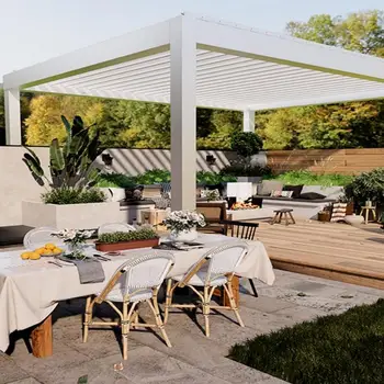 2x4 Motorized With Adjustable Louver Blade Patio Gazebo Personalizado ...