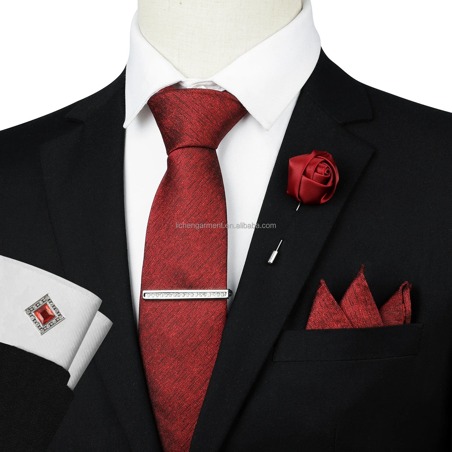 Lichen Made Formal Famous Brand Necktie 8pieces Men Fashion Tie Bowtie ...