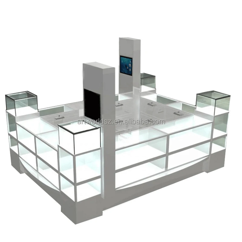 Artworld Displays Modern Design For Mall Jewelry Showcase 10X10Ft Glass ...