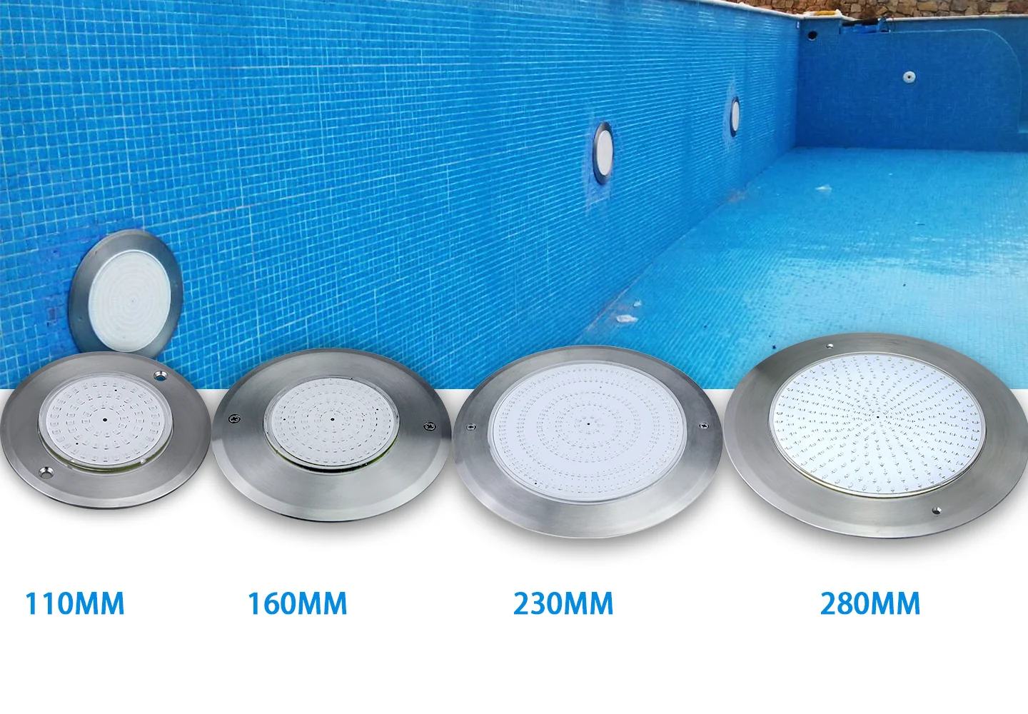 35W RGBW 12V Underwater LED Pool Lights - IP68 & 50000hrs