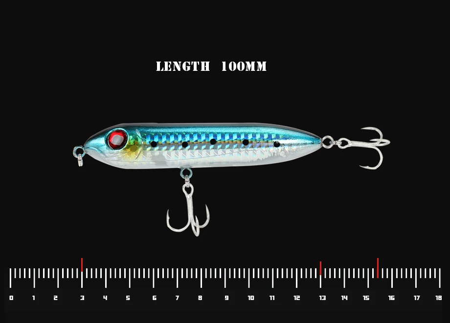 Top Right PE017 14g 100mm Stickbait Fishing Lures Pencil Lure