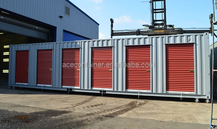 Portable Storage Units Roller Shutter Door 20ft Container Warehouse ...