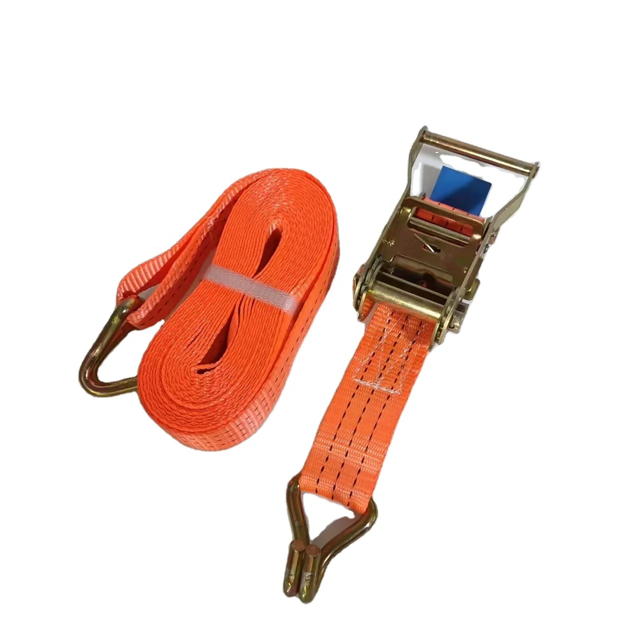 Heavy Duty Truck Trailer Ratchet Tie-Downs Double J Hook Cargo Binding ...