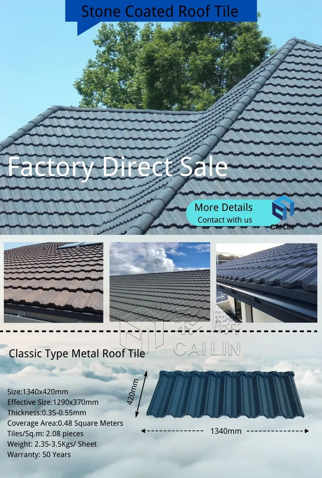 Light Weight Building Materials West Africa Sand Coated Steel Roof ...