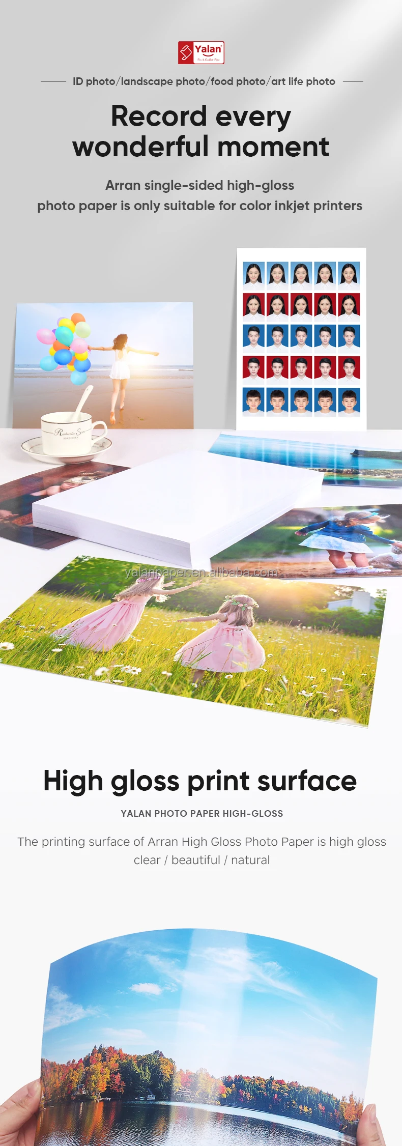 Wholesale Inkjet Printable A4 Sticker Sheets - Glossy Photo Paper