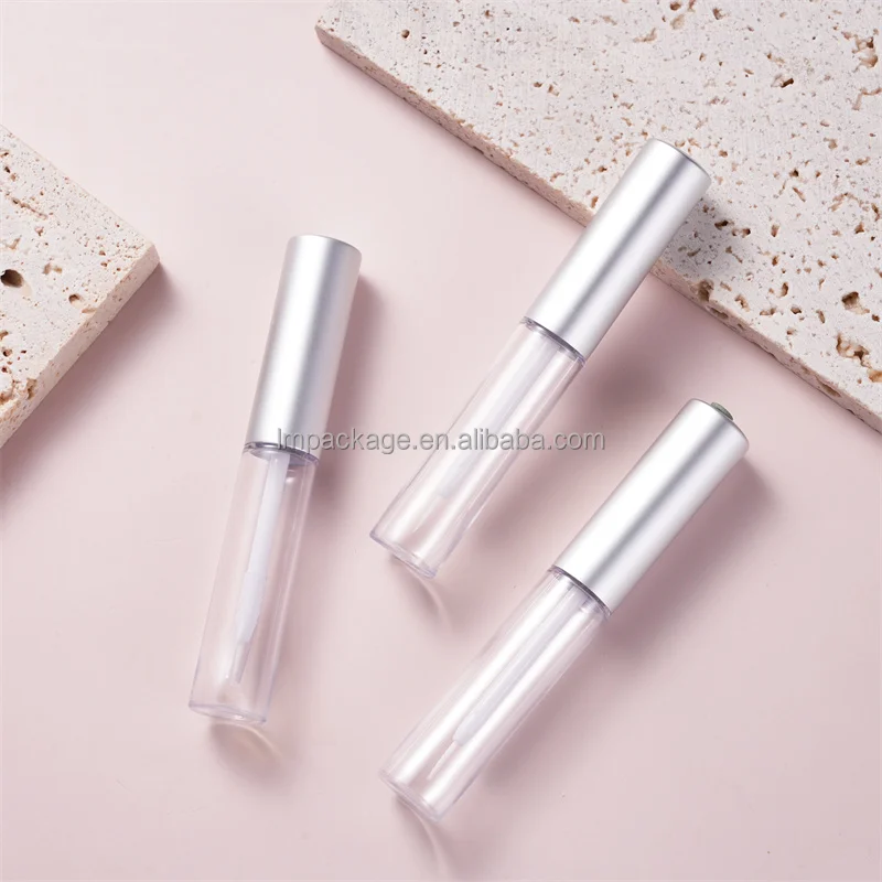 Custom 5ml Plastic Eyelash Serum Bottle with Matte Silver Lid for Lash ...