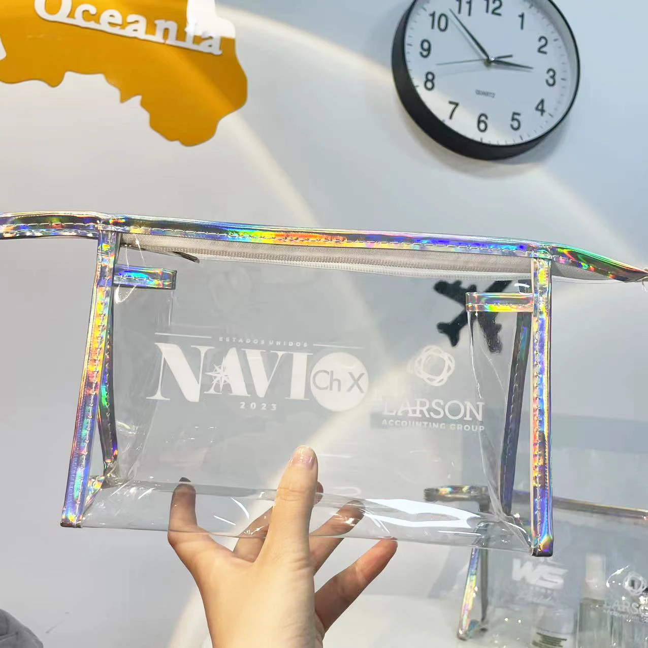 Transparent Cosmetic Bag Small Clear Zipper Pouch Custom Logo Makeup ...