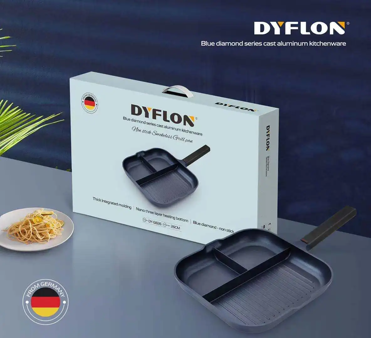 Die Casting Non Stick Pot Fry Fri Pans Panci Temperature Measuring ...