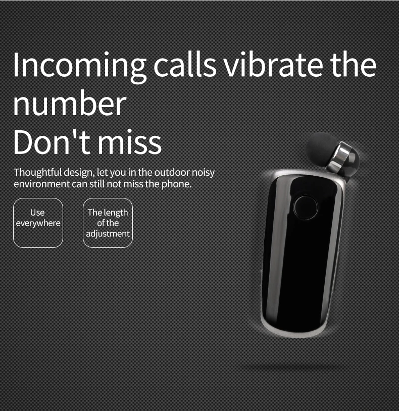 Wireless Headset Earbuds With Microphone In-ear Vibrating Alert Wear ...