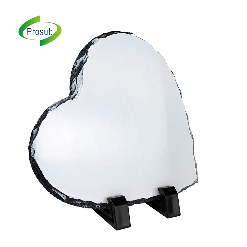 Prosub Sublimation Photo Stone Slate Blanks Custom Photo Heart Shape ...