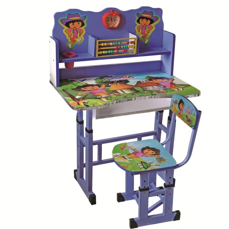 Cartoon Design Kids Writing Table and Chair - Adjustable & Stylish