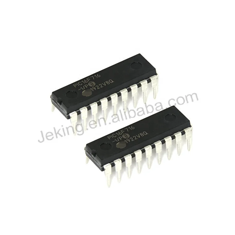 Jeking Pic16f716 8 Bit Microcontrollers Mcu 3.5kb 128 Ram 13 I/o Pdip-18 Pic16f716-ip - Buy ...