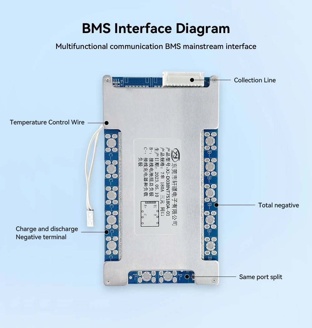 Xj Bms Battery Management System 36v 48v 72v 40a 60a 100a 150a 200a Bms ...