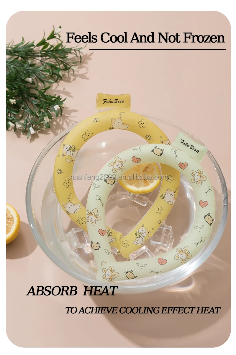 Cute Cartoon Neck Cooling Tube Reusable Neck Cooler Gel Ice Pack ...