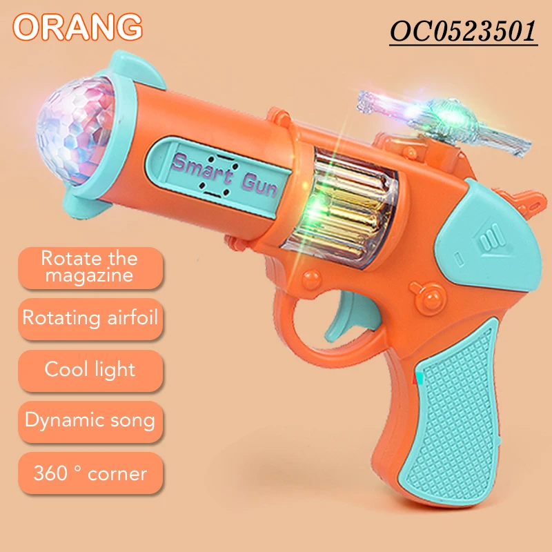 8 Pieces Electric Plastic Toys Flashing Gun Light & Sound For Kids ...
